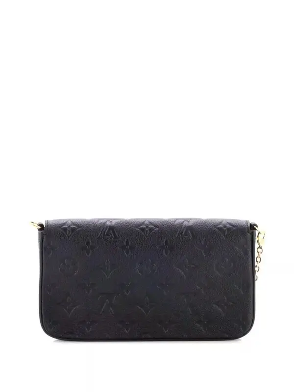 LOUIS VUITTON Felicie Pochette Monogram Empreinte Leather Crossbody Bag - Black