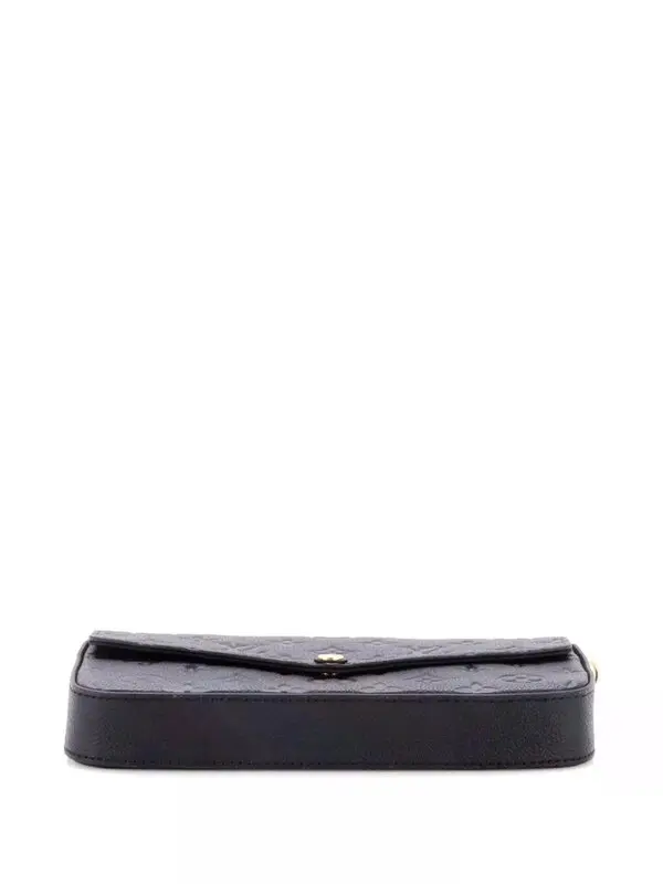 LOUIS VUITTON Felicie Pochette Monogram Empreinte Leather Crossbody Bag - Black