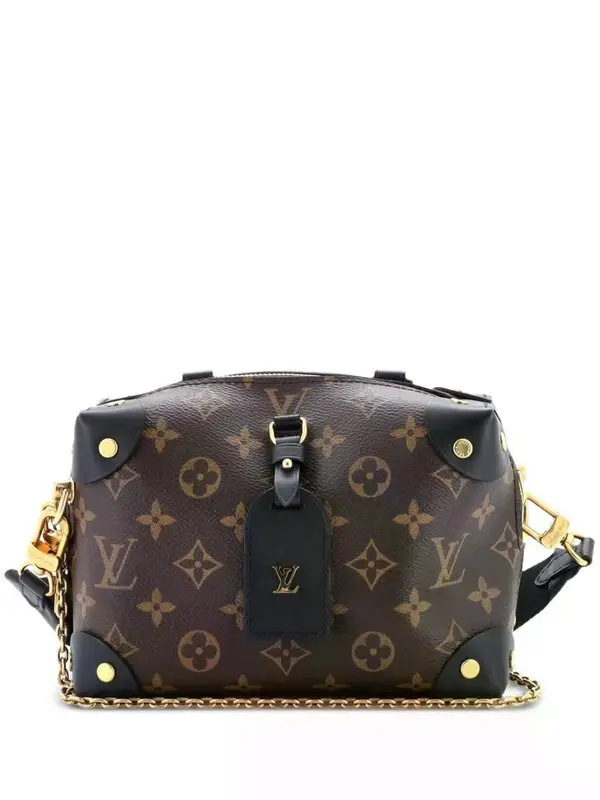 LOUIS VUITTON Petite Malle Souple Handbag Monogram Canvas - Brown