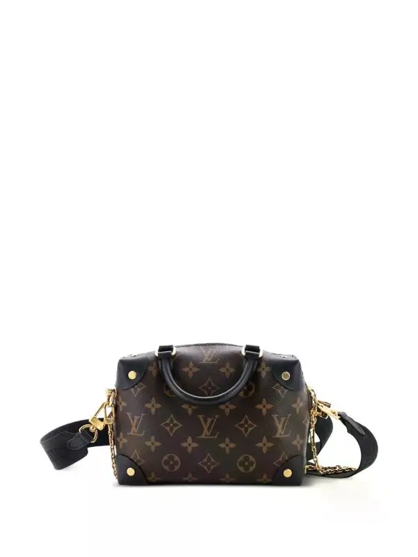 LOUIS VUITTON Petite Malle Souple Handbag Monogram Canvas - Brown