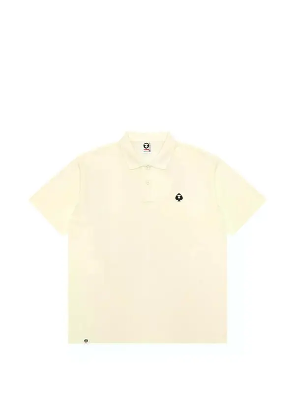AAPE BY *A BATHING APE Logo-patch Polo Shirt - Neutrals
