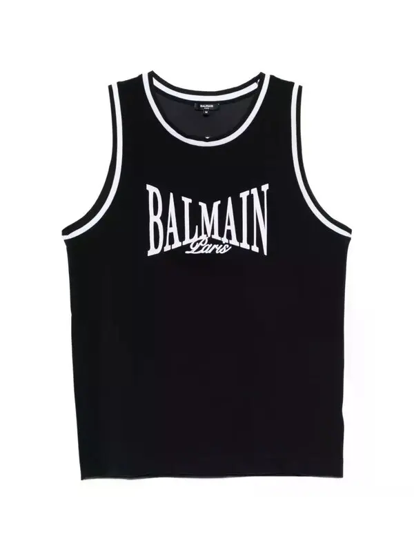 Balmain Logo-embroidered Tank Top