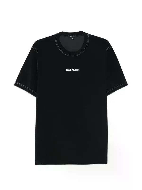 Balmain Logo-embroidered T-shirt