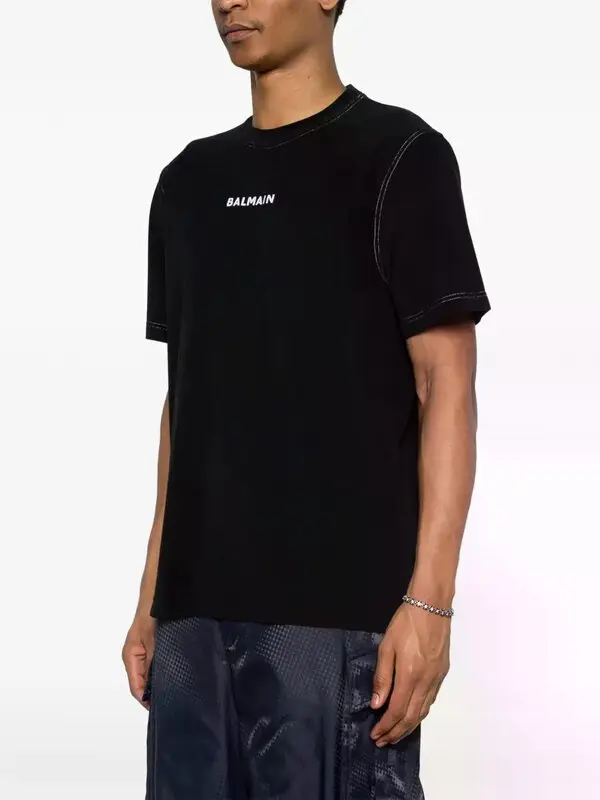 Balmain Logo-embroidered T-shirt