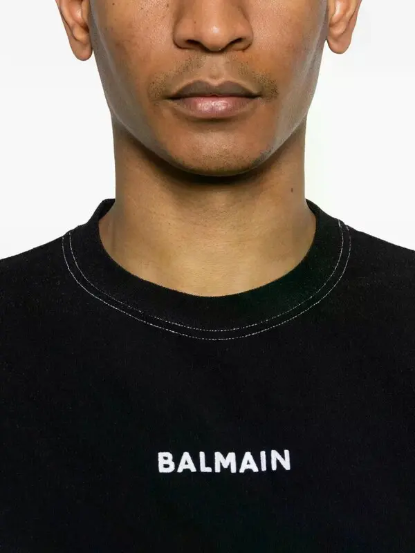 Balmain Logo-embroidered T-shirt