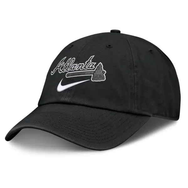 Nike Atlanta Braves Primetime Club Mlb Unstructured Adjustable Hat - Black
