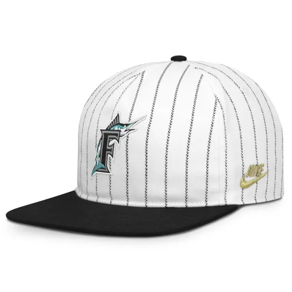 Nike Florida Marlins Pro Mlb Adjustable Hat - White