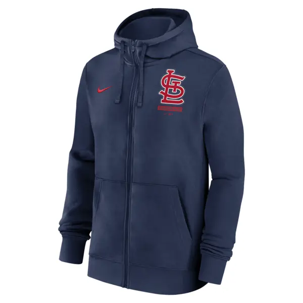 Nike St. Louis Cardinals Lockup Mlb Full-zip Hoodie - Blue