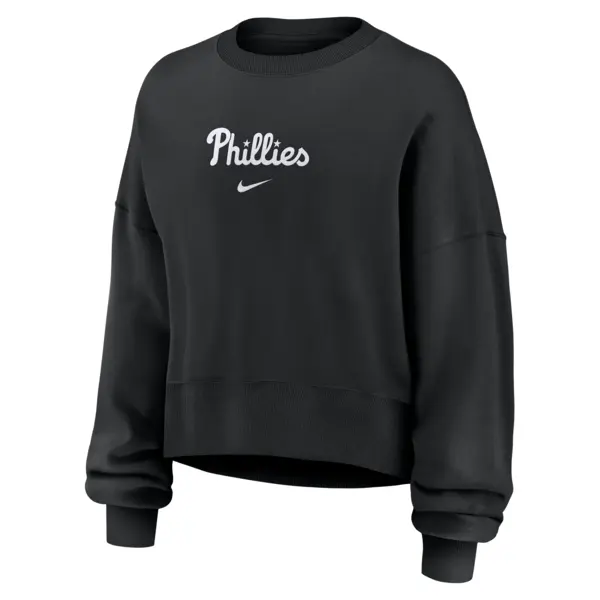 Nike Philadelphia Phillies Mlb Pullover Crew - Black
