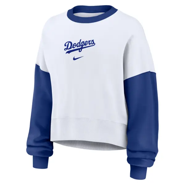 Nike Los Angeles Dodgers Mlb Pullover Crew - White