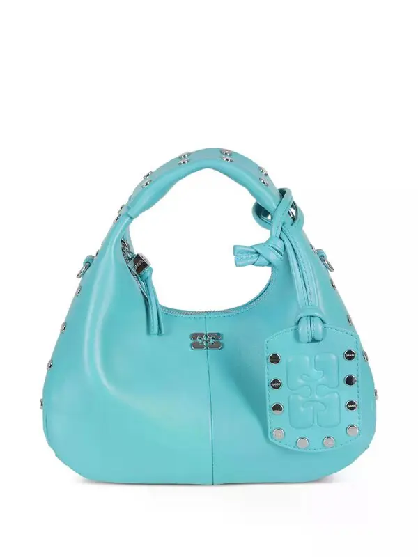 GANNI Studded Top-handle Bag - Blue