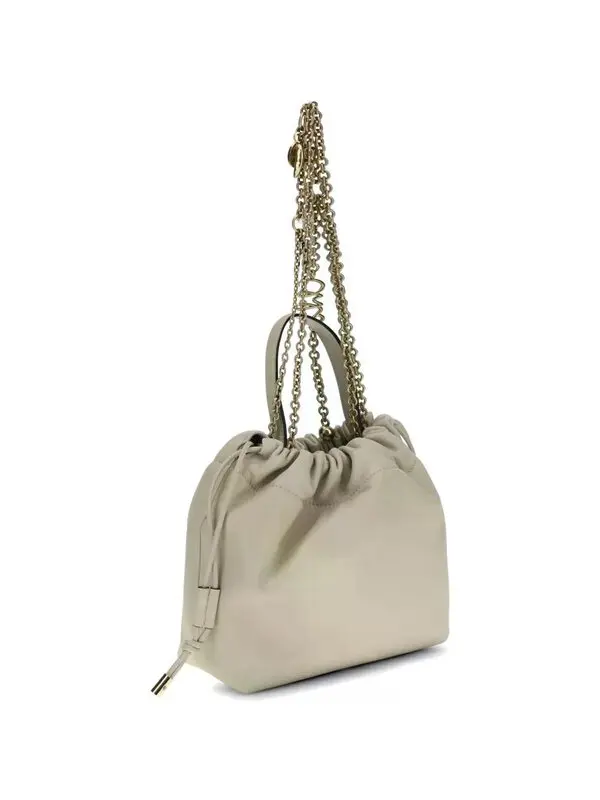 Chloé Chain Drawstring Bucket Bag - Neutrals