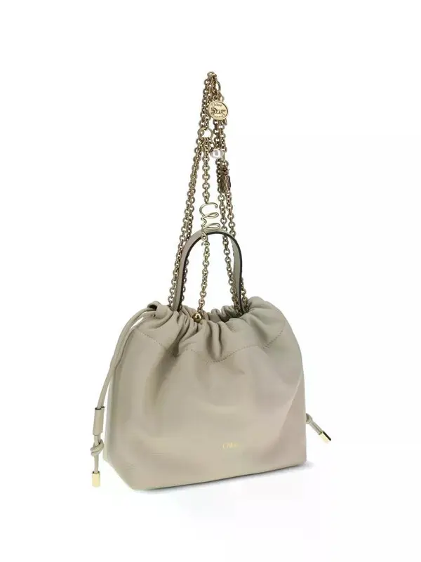 Chloé Chain Drawstring Bucket Bag - Neutrals