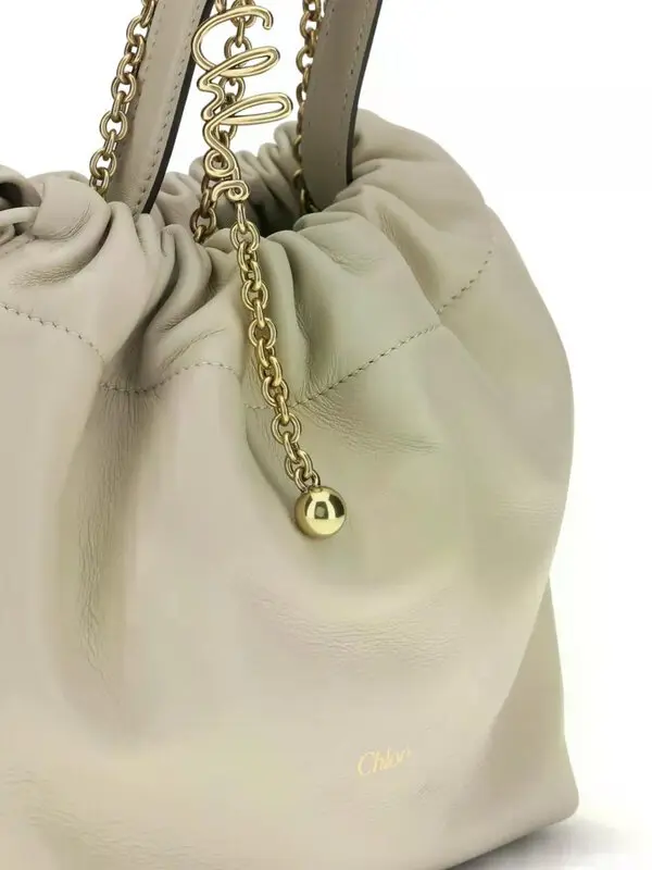 Chloé Chain Drawstring Bucket Bag - Neutrals