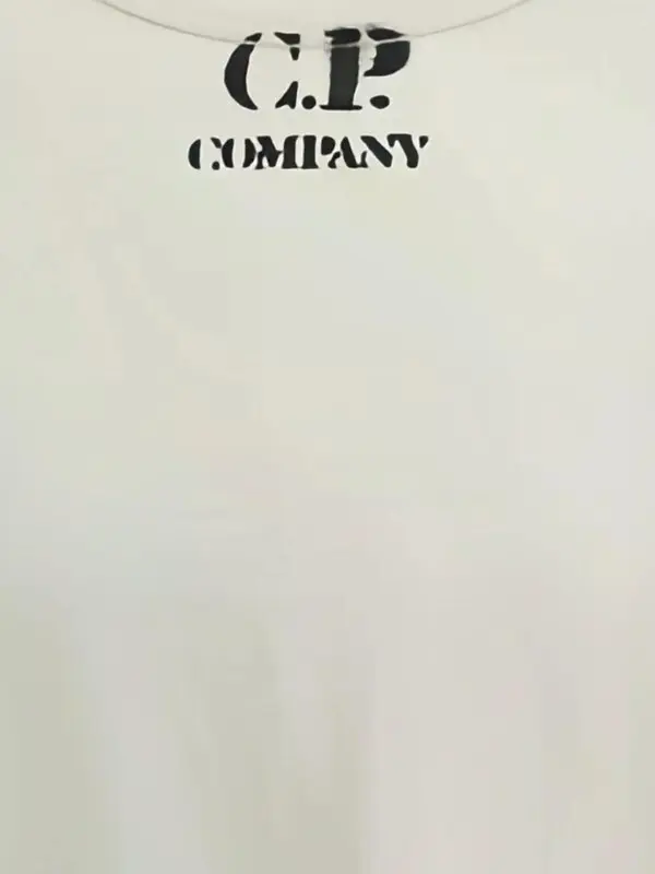 C.P. COMPANY 1020 Jersey Short Sleeve Logo T-shirt - Neutrals