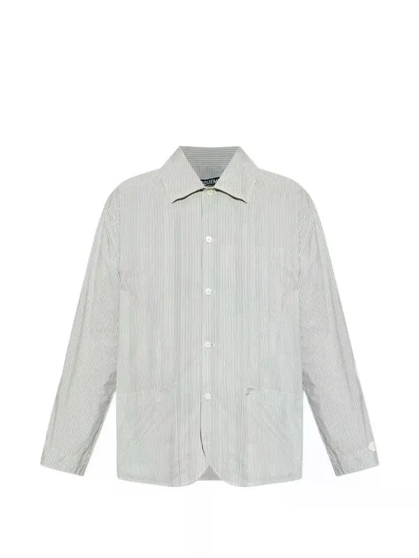 Jacquemus La Veste Boutis Striped Overshirt - Grey