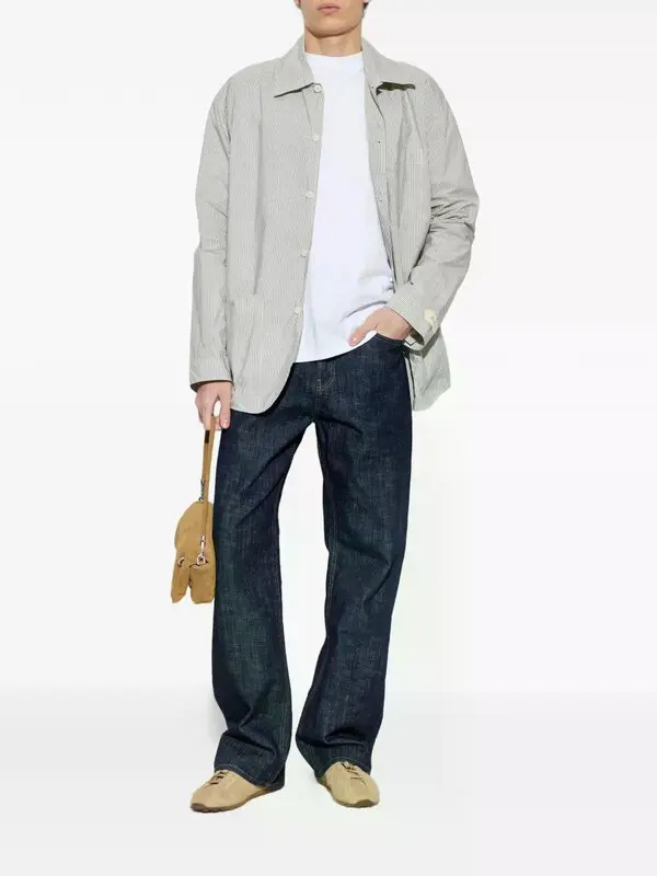 Jacquemus La Veste Boutis Striped Overshirt - Grey