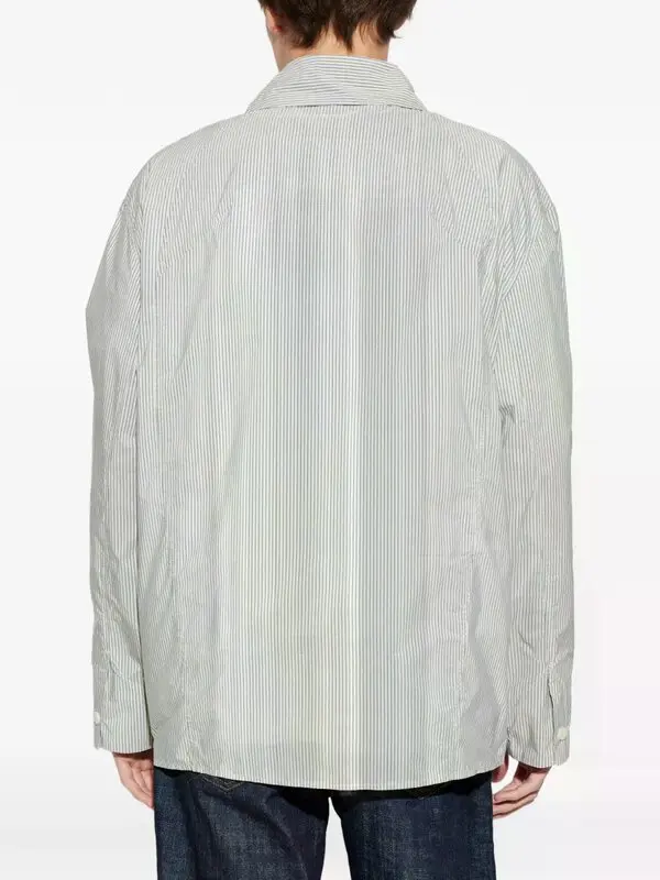 Jacquemus La Veste Boutis Striped Overshirt - Grey