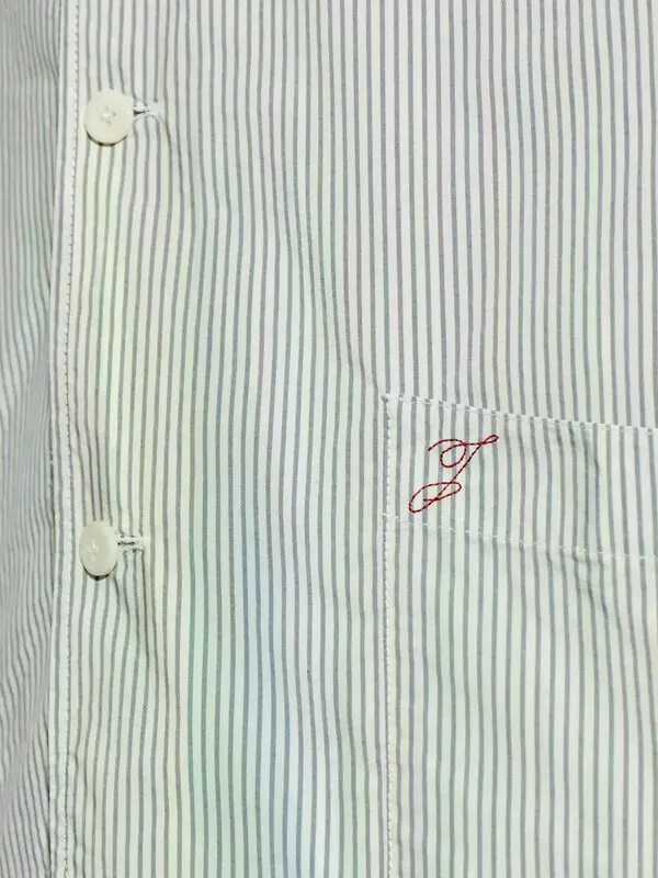 Jacquemus La Veste Boutis Striped Overshirt - Grey