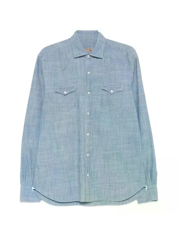 BARBA NAPOLI Button-fastening Shirt - Blue