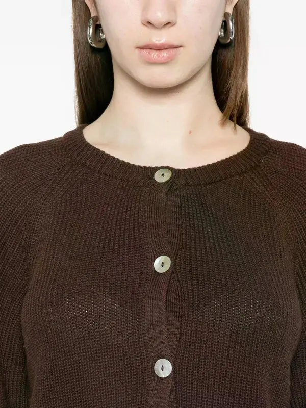 BEYOU Buttoned Cardigan - Brown