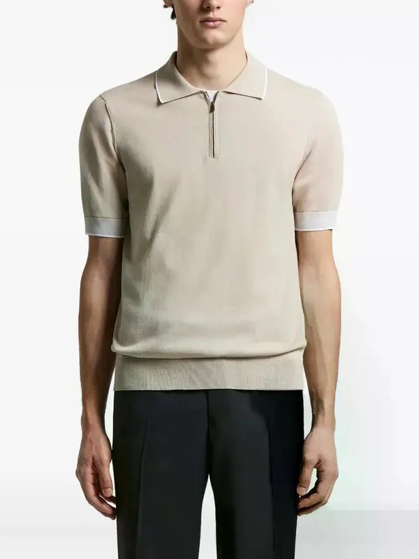 Peserico Zip Short-sleeve Polo