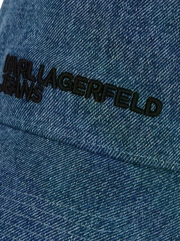 Karl Lagerfeld Two-tone Denim Cap - Blue
