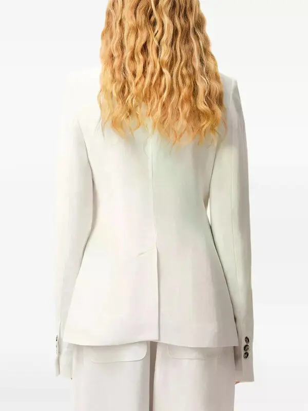 Ami Linen Double Breasted Jacket - Neutrals