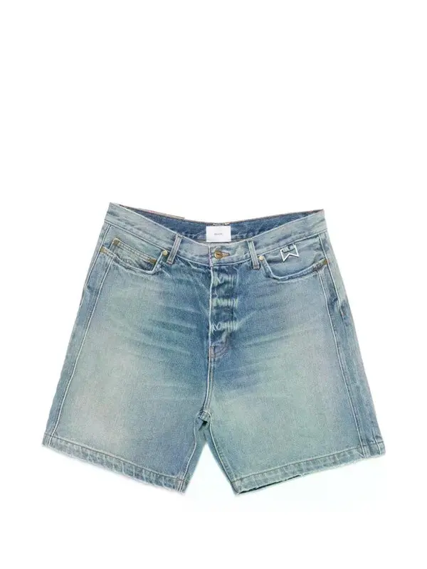 Rhude Buttoned Denim Shorts - Blue
