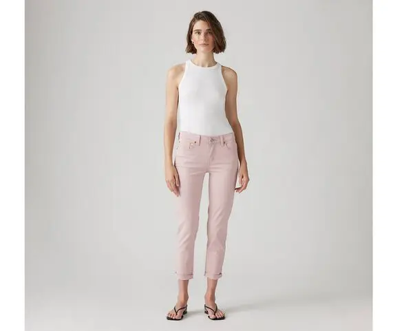 LEVI'S Mid Rise Boyfriend Jeans - Pale Mauve