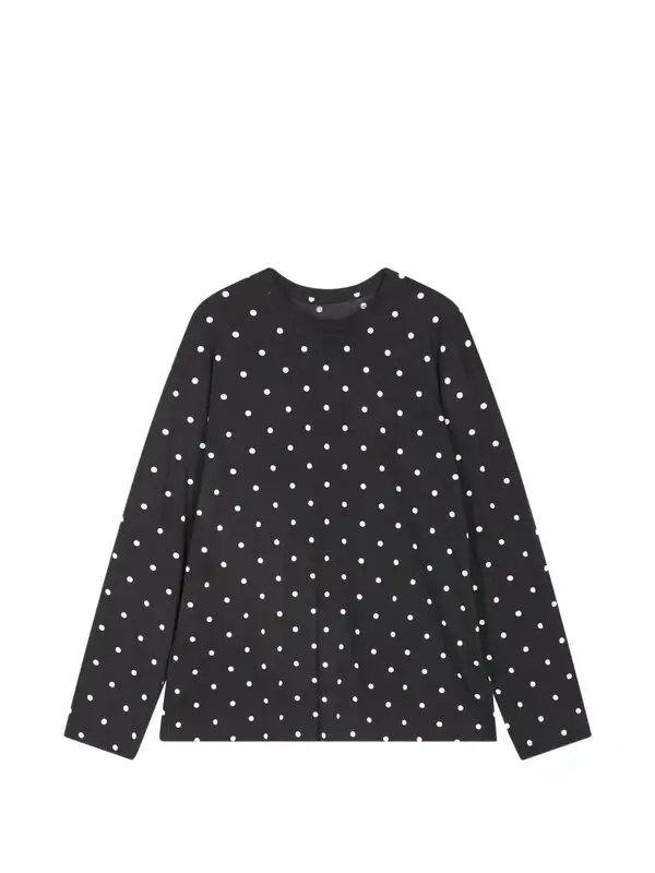 JNBY Polka Dot Long-sleeve Top - Black