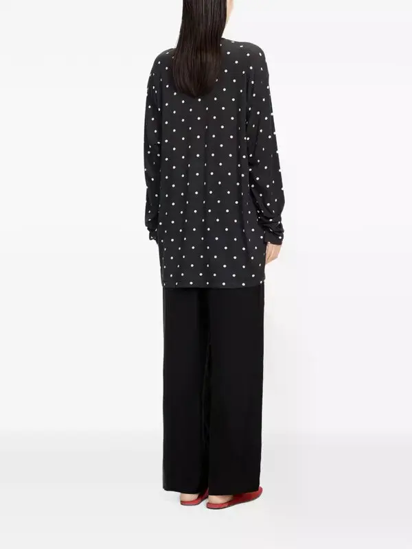 JNBY Polka Dot Long-sleeve Top - Black