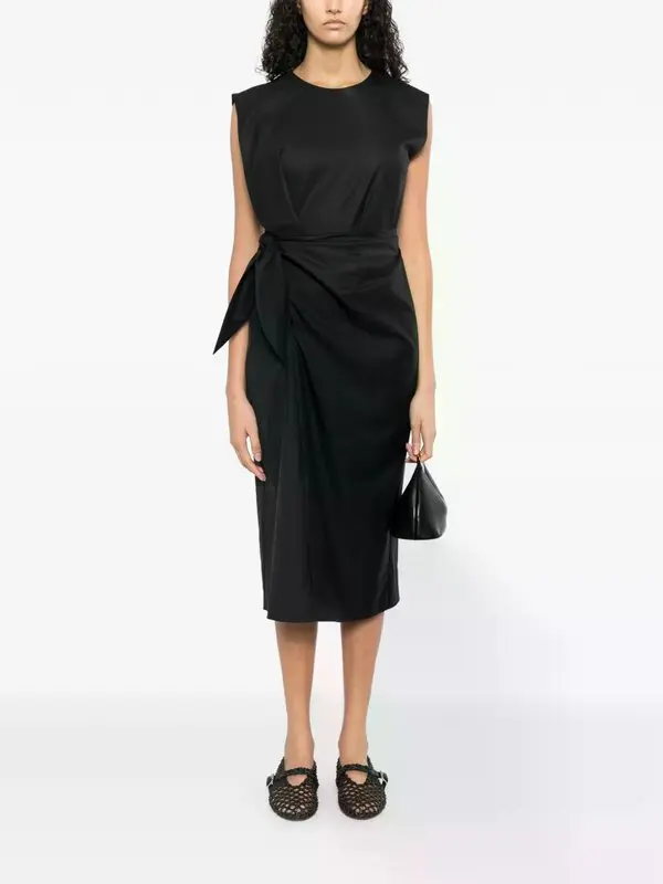 LESS Tied-waist Draped Dress
