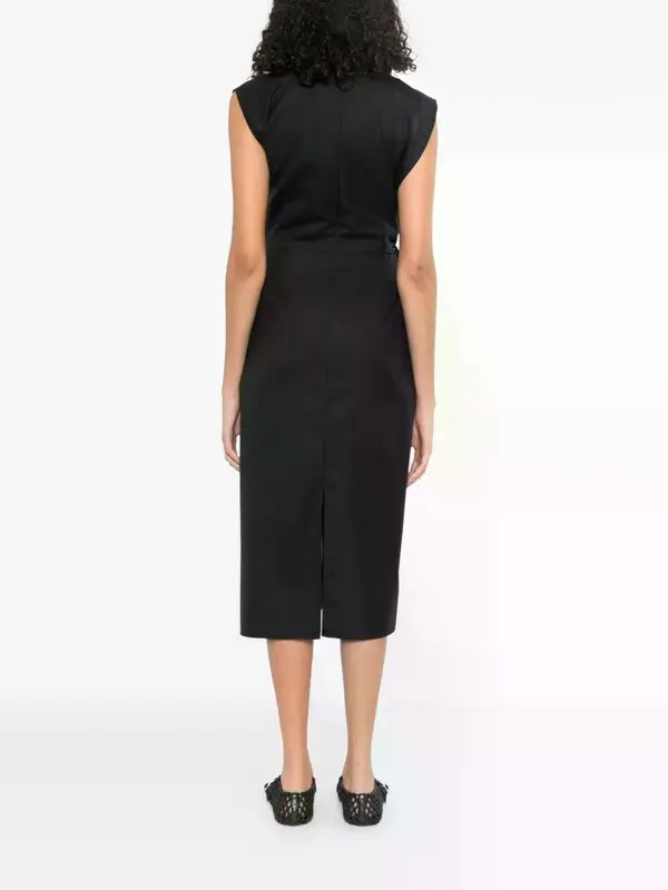 LESS Tied-waist Draped Dress