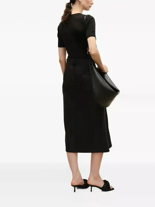 LESS Wool Midi Skirt