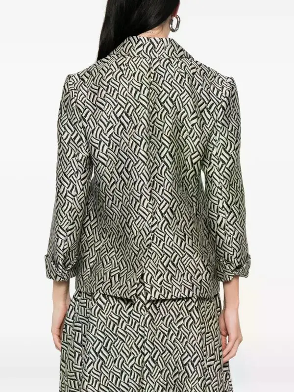 Max Mara Lira Jacquard Patterned Blazer