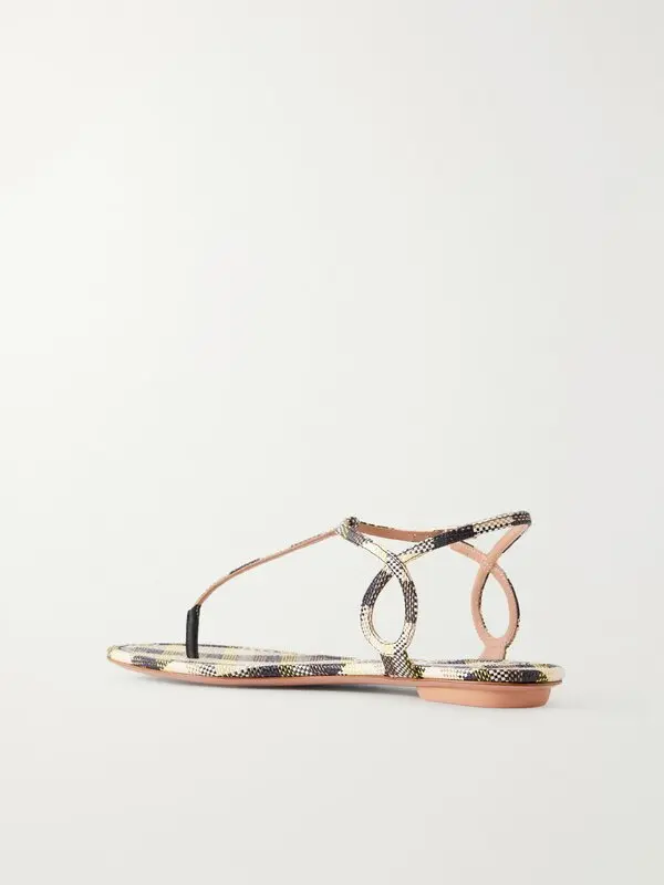 AQUAZZURA Almost Bare Raffia Sandals - Yellow