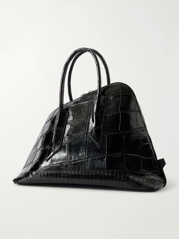 Attico Sant Ambroeus Croc-effect Leather Tote - Black