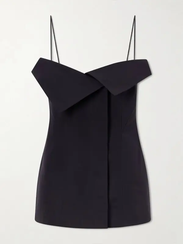 FFORME Eilwen Cotton And Silk-blend Top - Black