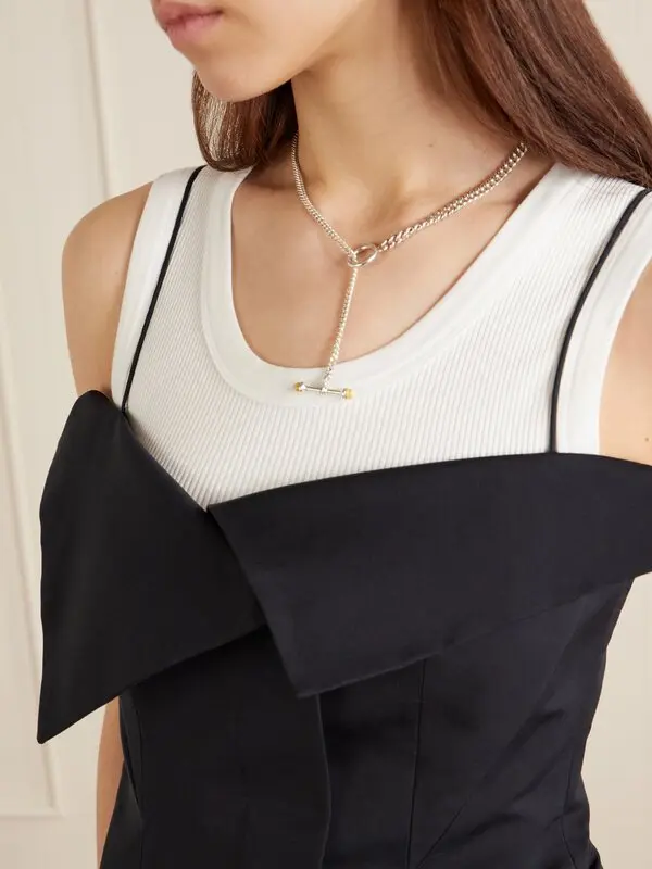 FFORME Eilwen Cotton And Silk-blend Top - Black