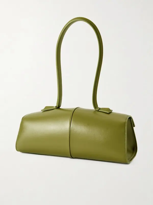 JIL SANDER Linea Leather Shoulder Bag - Green