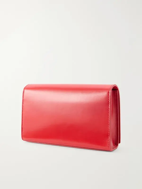 JIL SANDER Tangle Leather Shoulder Bag - Red