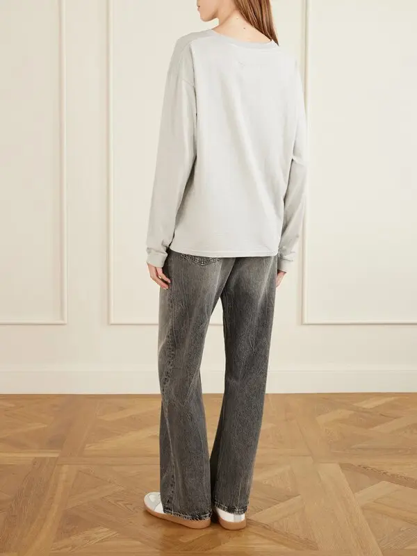 MAISON MARGIELA Logo-embroidered Cotton T-shirt