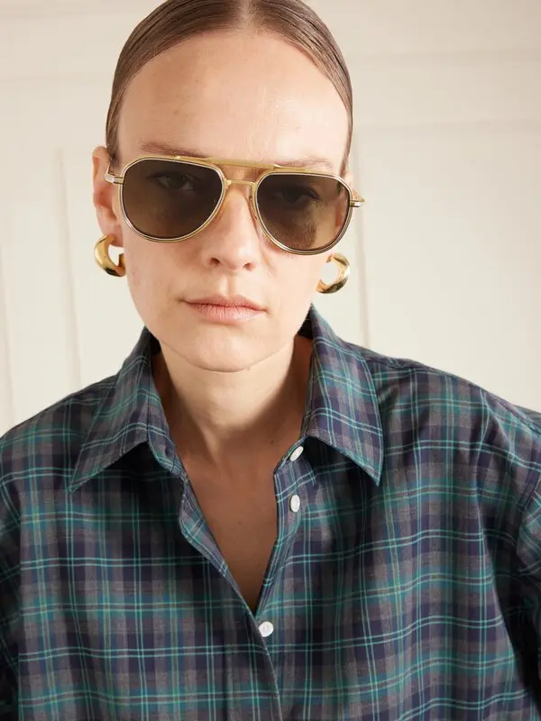JACQUES MARIE MAGE Commander Aviator-style Sunglasses