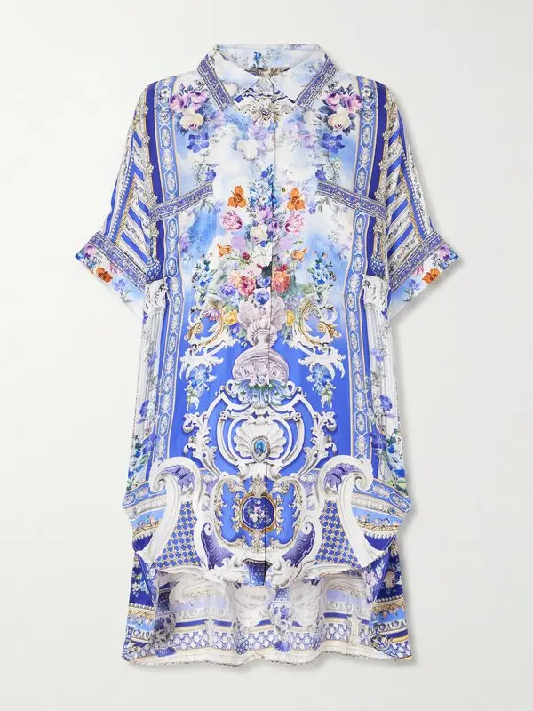 Camilla Oversized Printed Silk Shirt