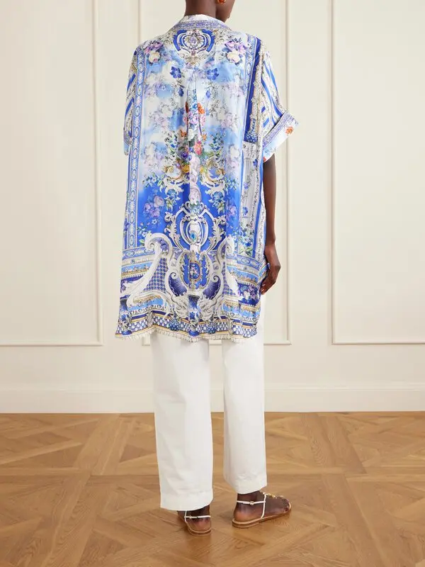 Camilla Oversized Printed Silk Shirt