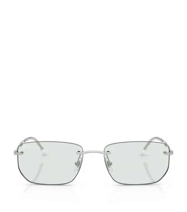 Ray-ban Irregular Metal Sunglasses - Silver