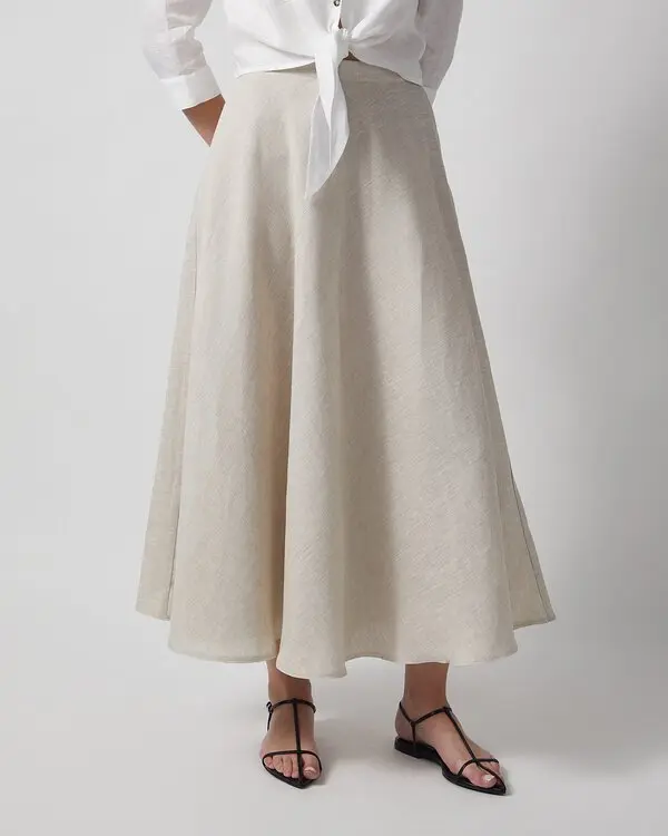 ANDIATA Kity Linen Midi Skirt