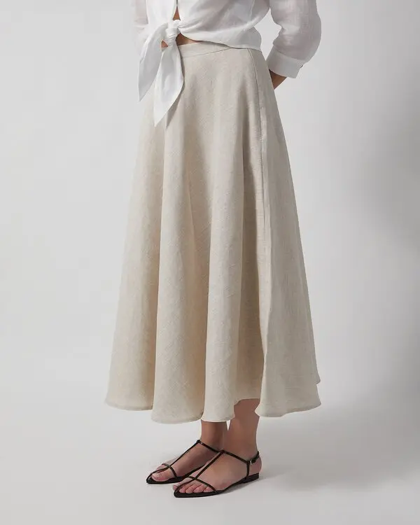 ANDIATA Kity Linen Midi Skirt
