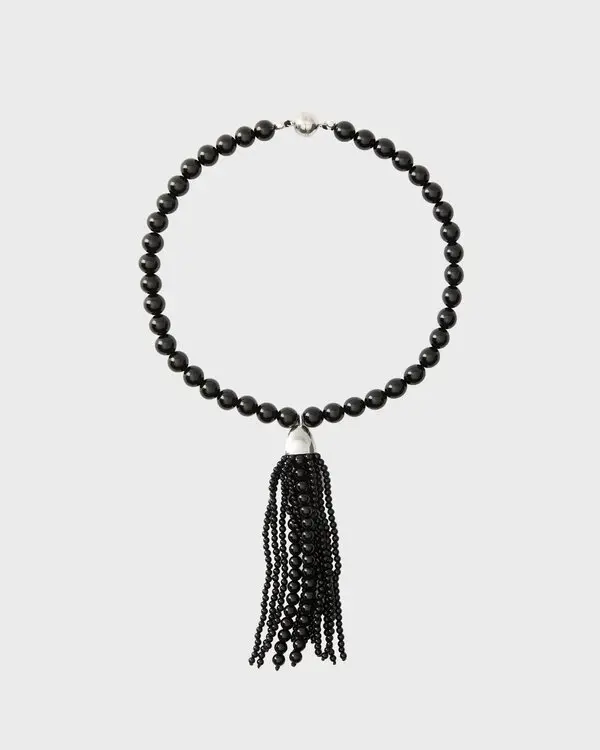 JULIETTA Delfina Tasseled Necklace - Black